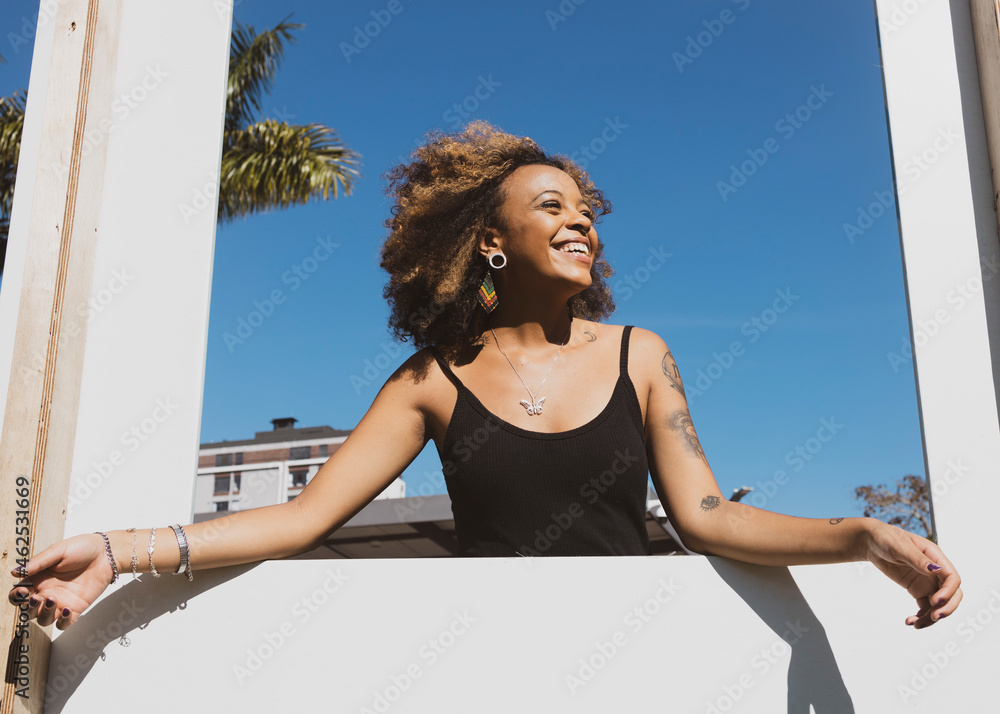 Black Woman Standing Outside