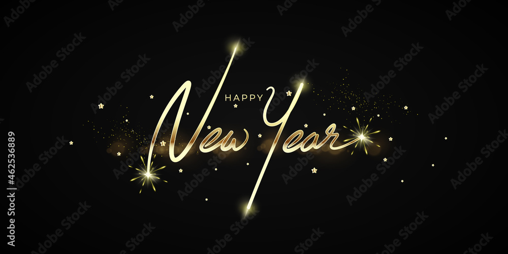 Happy newyear letters banner, vector art and illustration. can use for ...