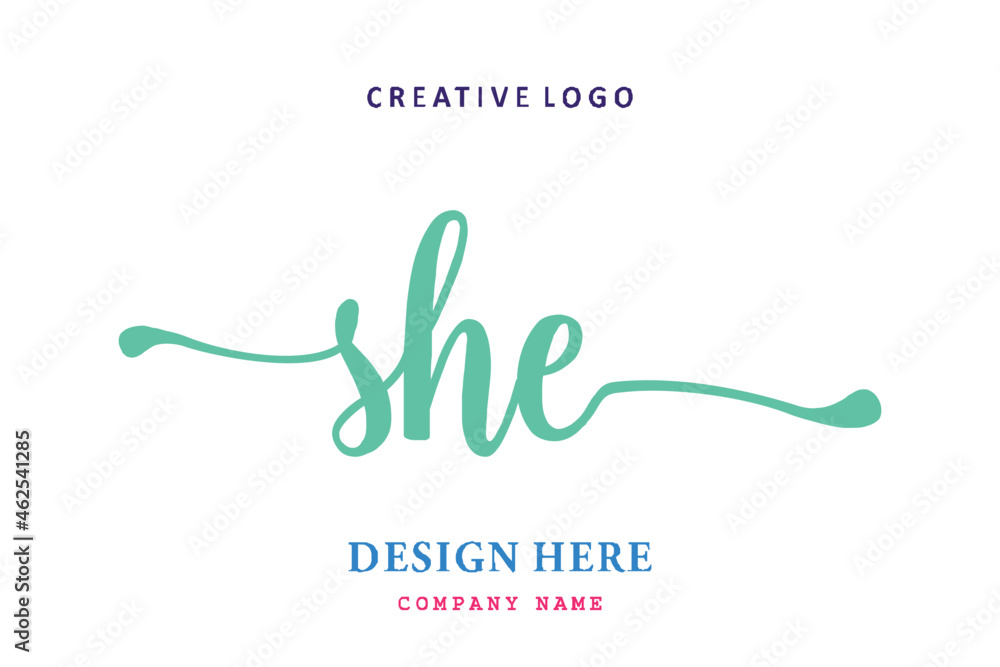 SHE lettering logo is simple, easy to understand and authoritative ...