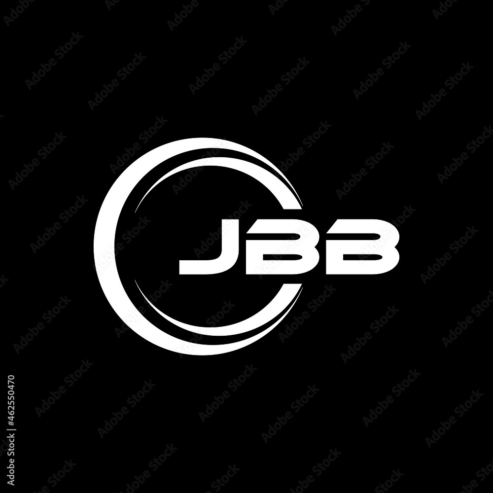 JBB letter logo design with black background in illustrator, vector ...