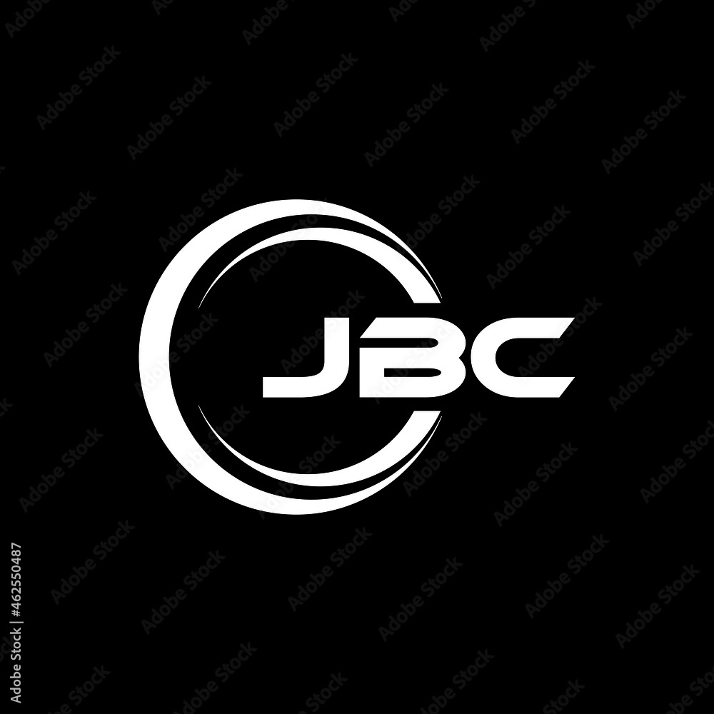 JBC letter logo design with black background in illustrator, vector ...