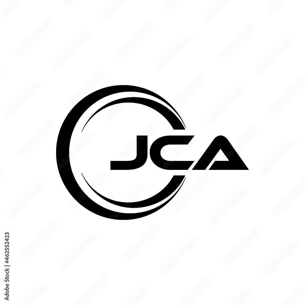 JCA letter logo design with white background in illustrator, vector ...