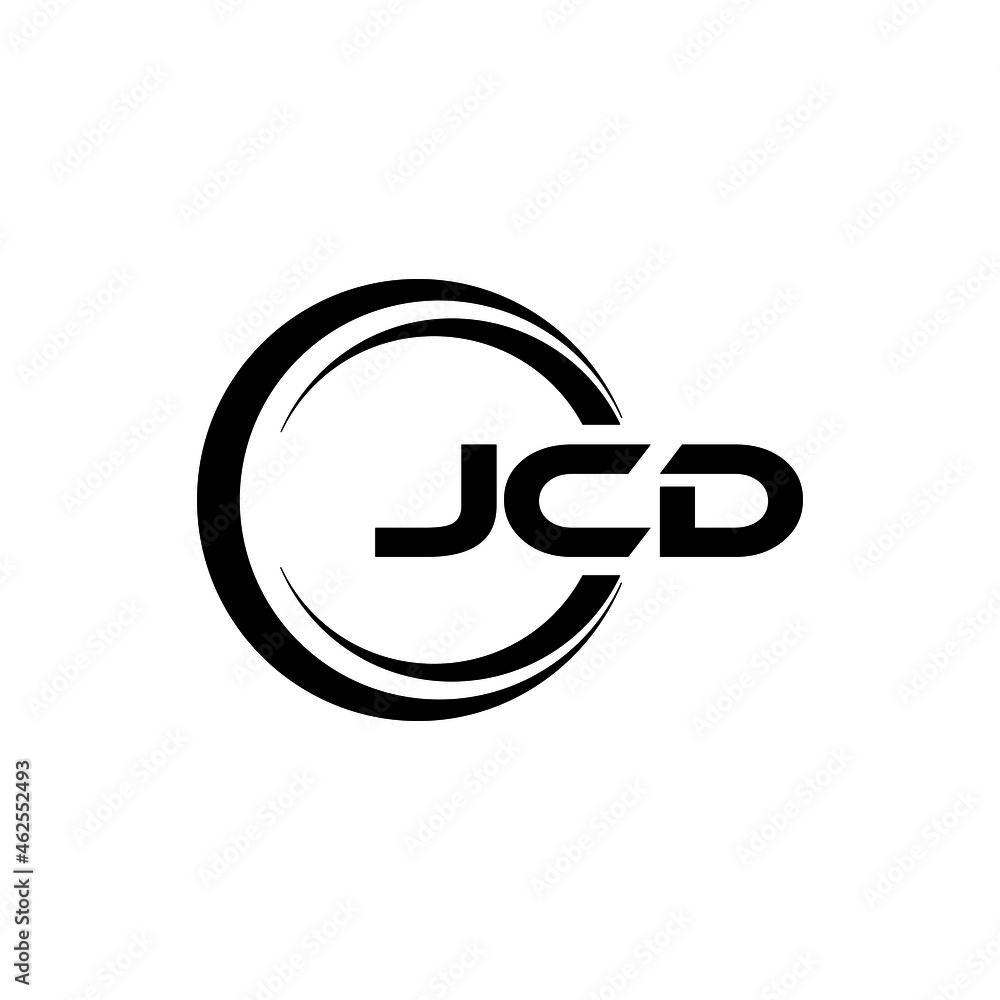 JCD letter logo design with white background in illustrator, vector ...