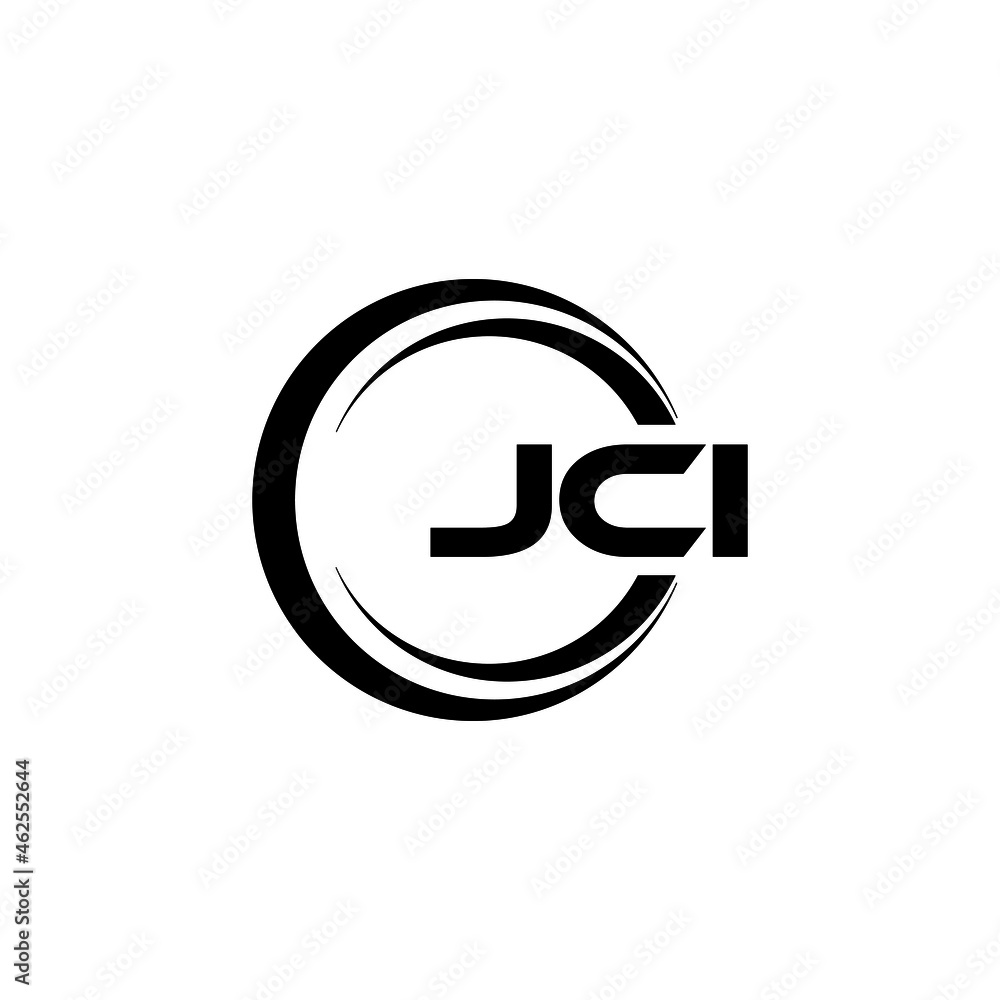 JCI letter logo design with white background in illustrator, vector ...