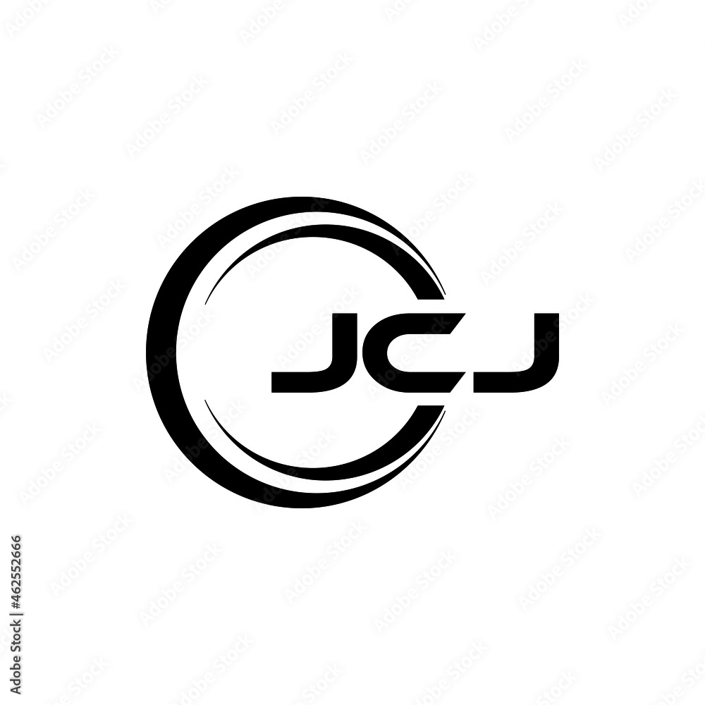 JCJ letter logo design with white background in illustrator, vector ...