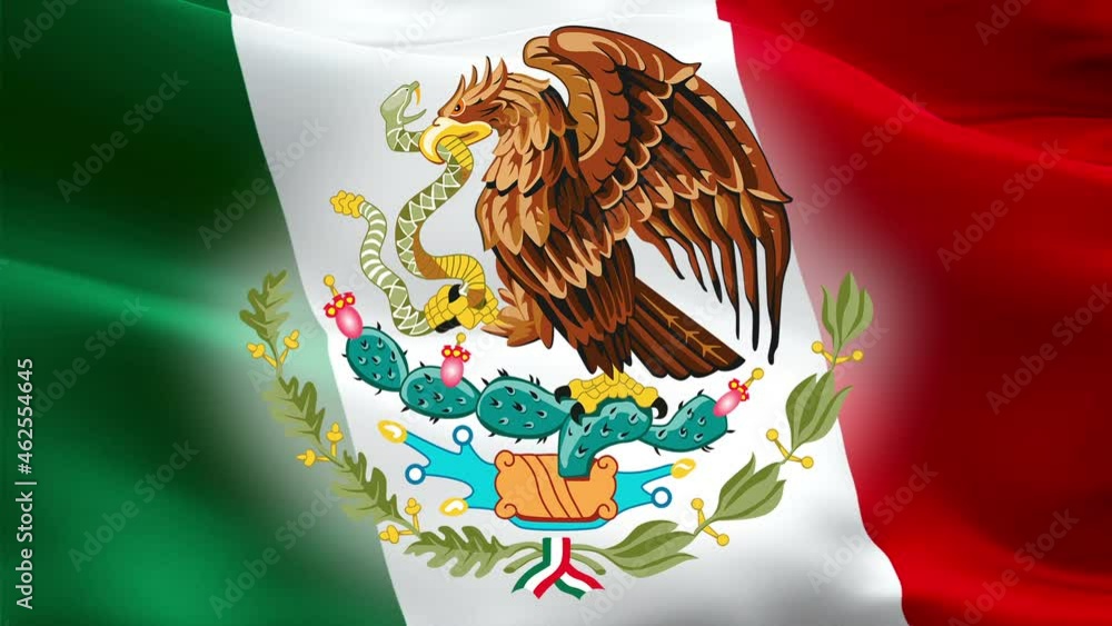 Mexican flag. National Mexicanos 3d Mexican flag waving. Sign of ...