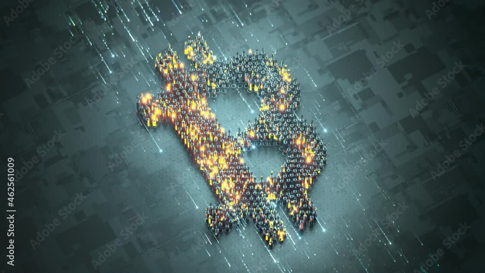Bitcoin symbol. Seamless loop 3D render animation Stock Video | Adobe Stock