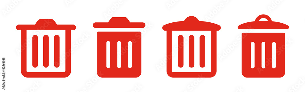 Red Trash Icon