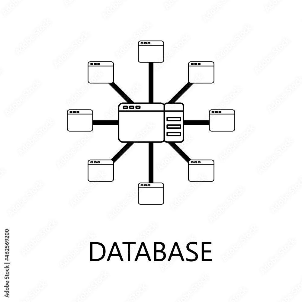 Database icon. Trendy flat vector Database icon on white background ...