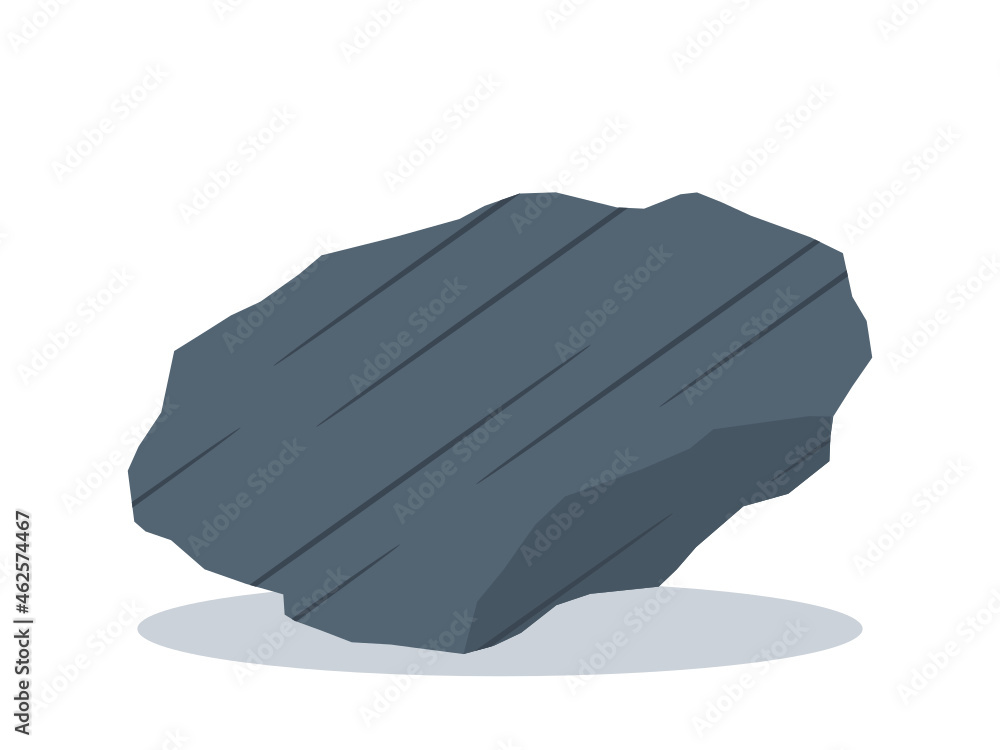 Black shale specimen. Sedimentary rock sample. Stock Vector | Adobe Stock