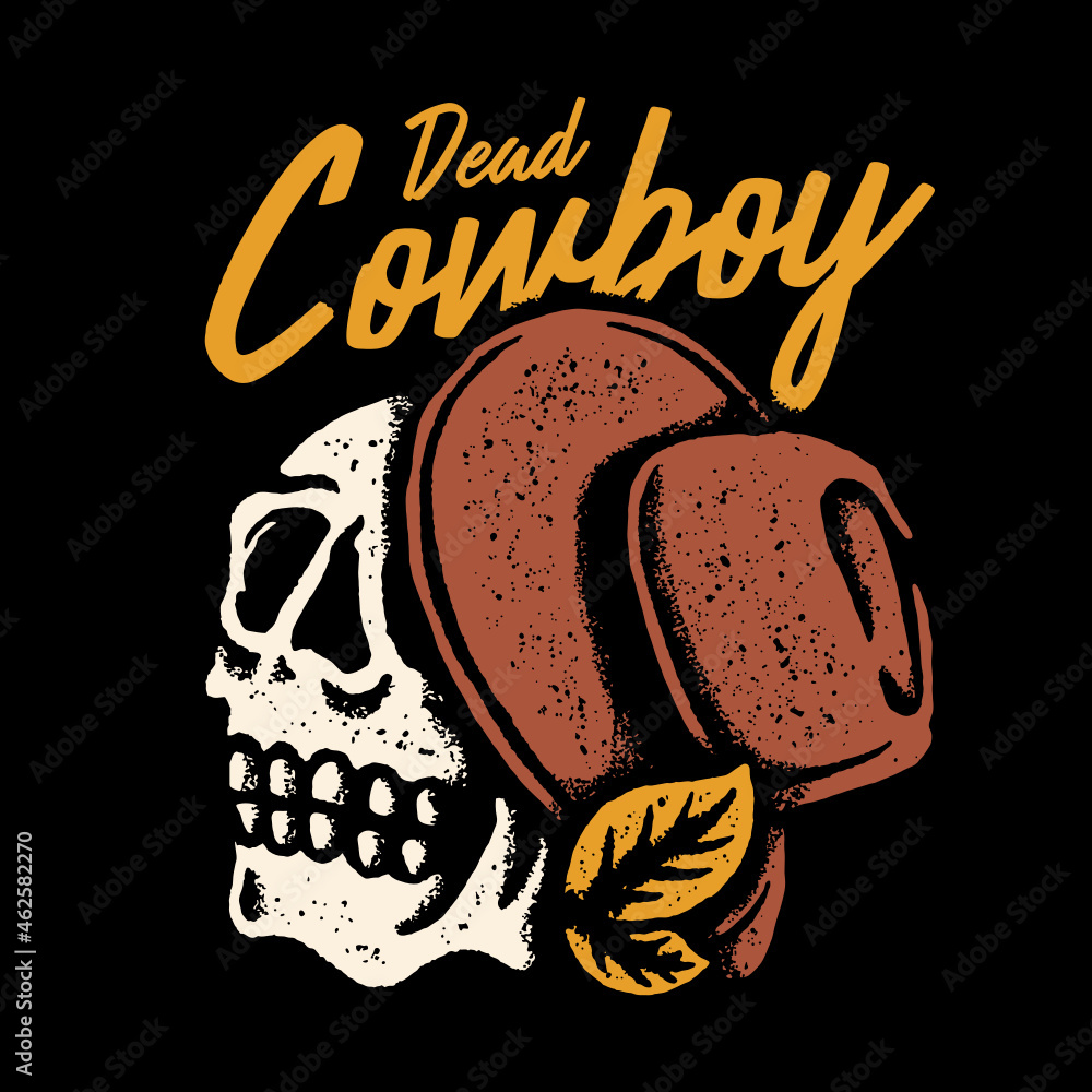 Dead cowboy illustration Stock Vector | Adobe Stock
