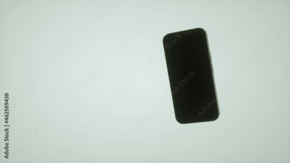 Black screen phone model spinning around, animated graphic Stock-Video ...