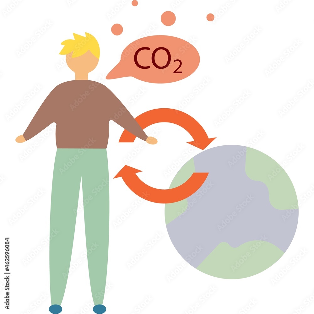 Greenhouse effect icon global earth warming vector Stock Vector | Adobe ...