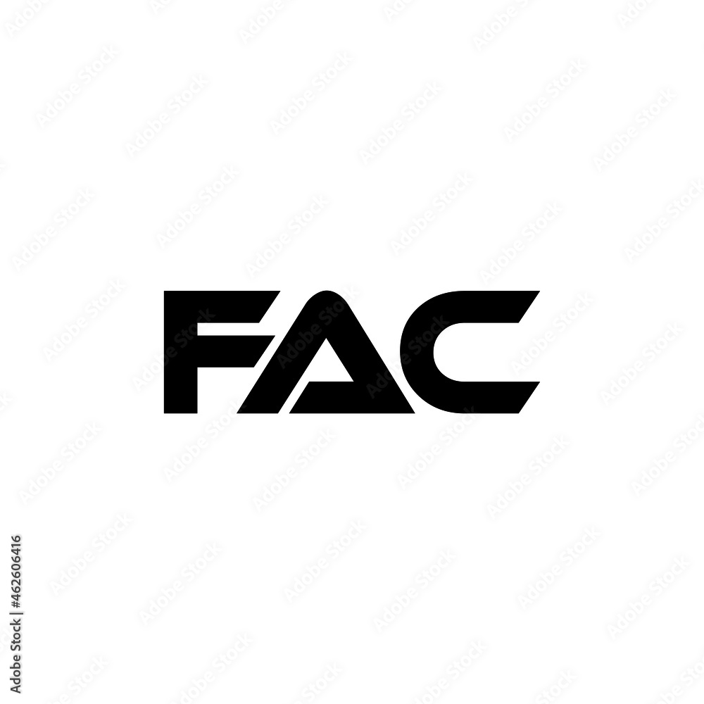 FAC letter logo design with white background in illustrator, vector ...