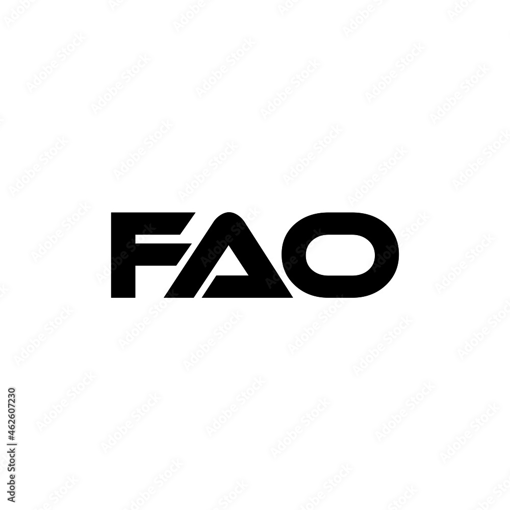 Vettoriale Stock FAO letter logo design with white background in ...