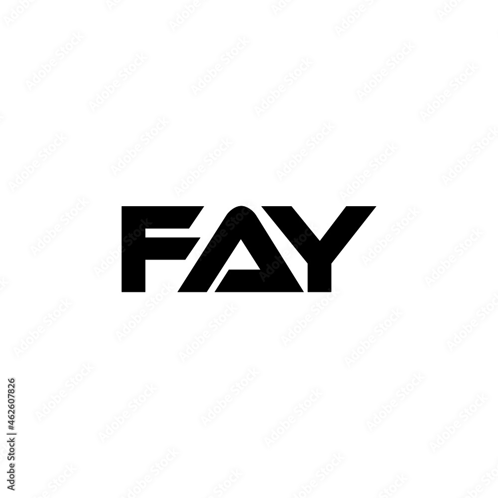 FAY letter logo design with white background in illustrator, vector ...