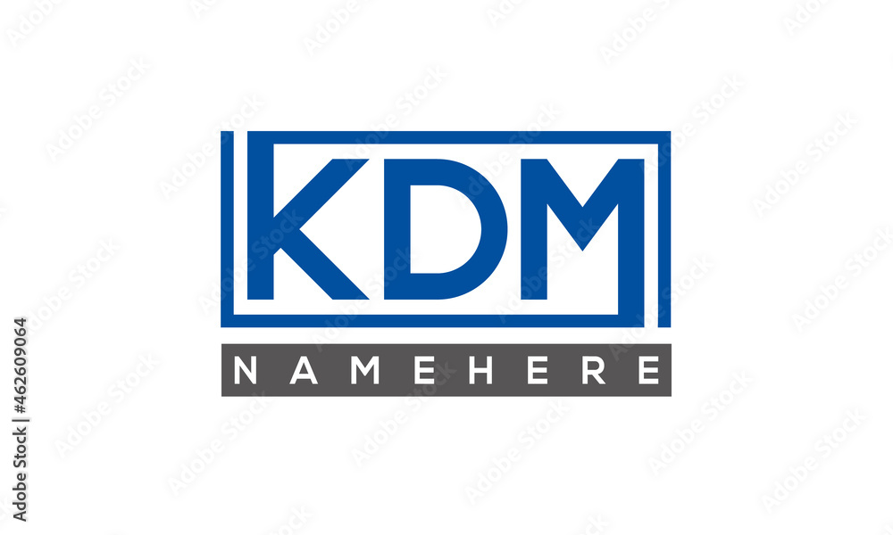 KDM creative three letters logo Stock Vector | Adobe Stock