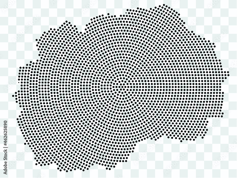 Abstract black map of Macedonia - planet dots planet, isolated on ...