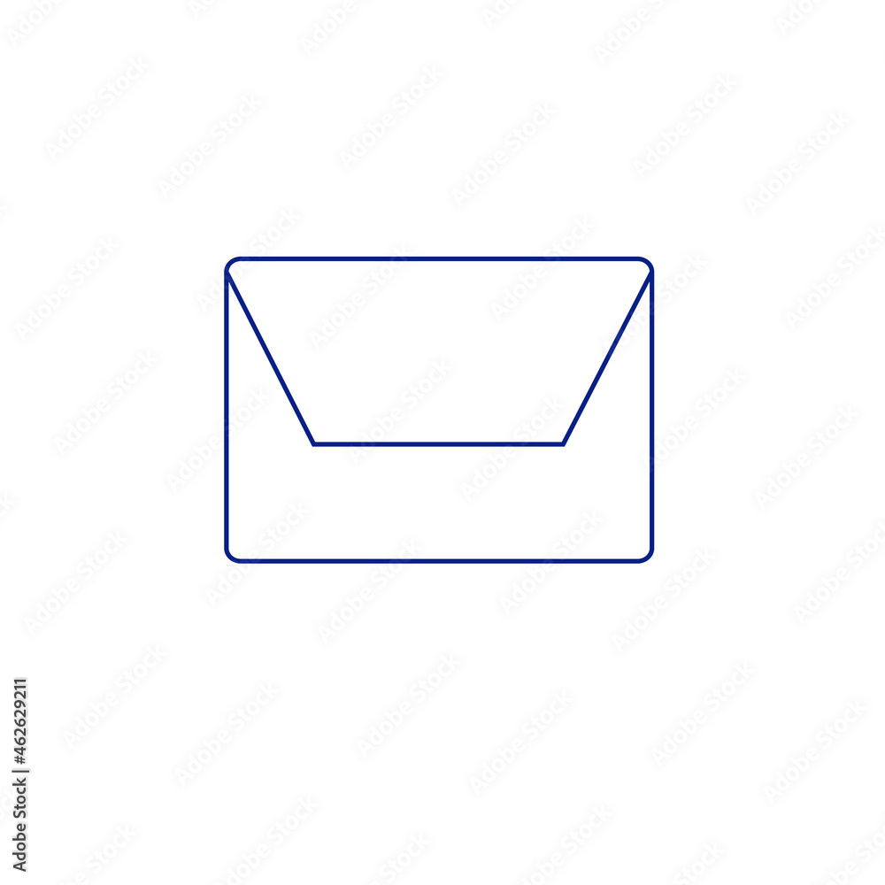 Mail icon vector isolated on white background. Trendy mail icon in flat ...