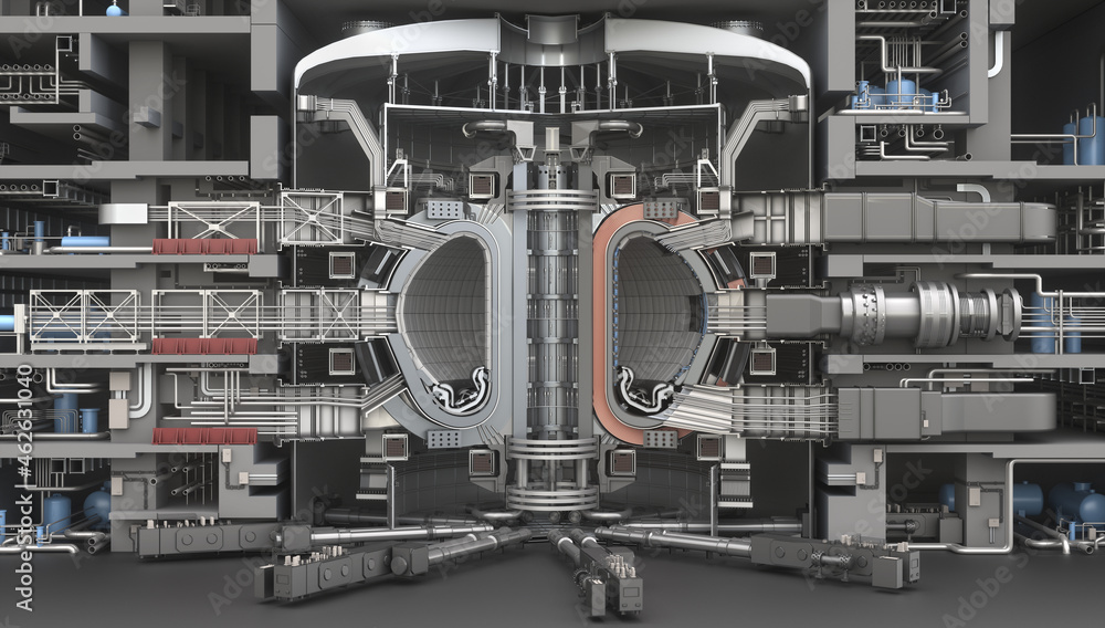 ITER Fusion Reactor. Tokamak. Thermonuclear Experimental power plant ...