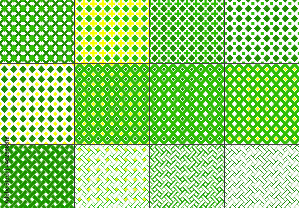 Modelo de Seamless Bright Geometric Overlay Pattern Set do Stock ...