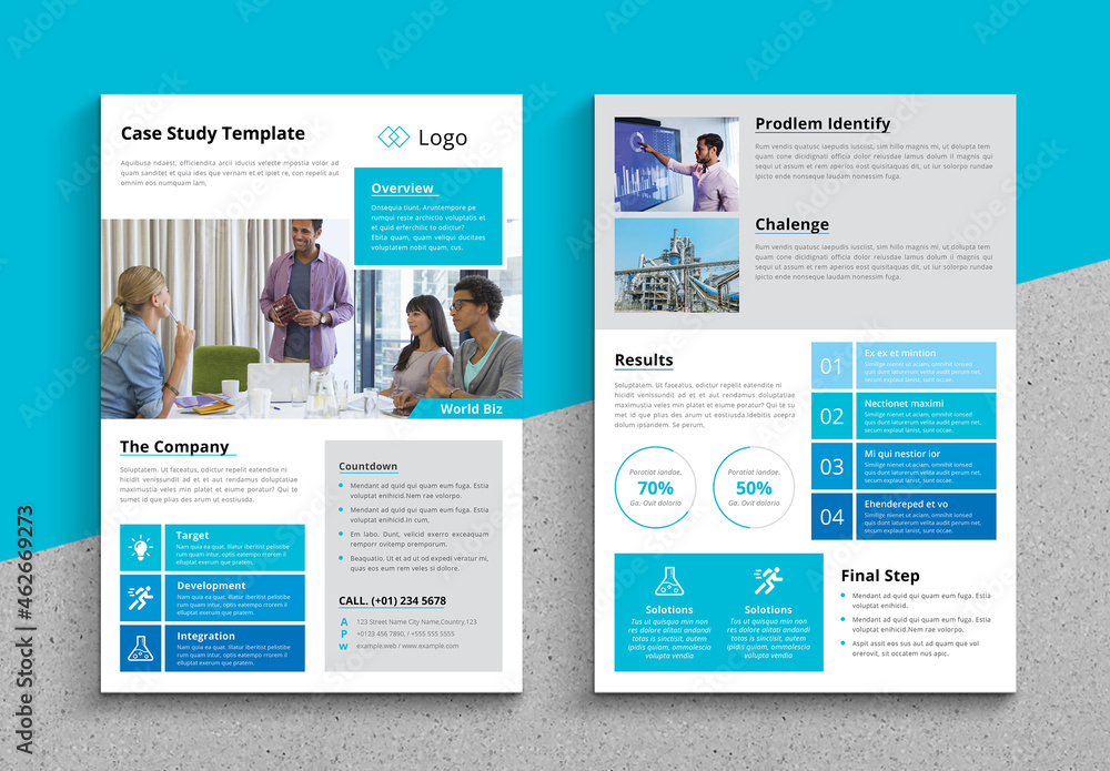 Business Case Study Layout Stock Template | Adobe Stock