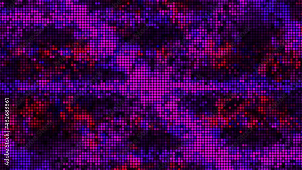 Purple pixelated background imitating digital waterfall, seamless loop ...