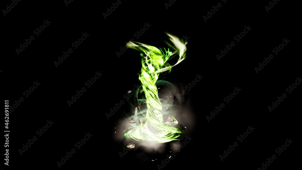 The vortex rotates with speed and strength with ProRes codec Isolated ...