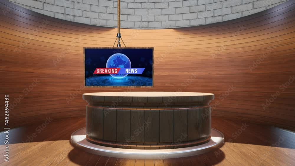 3D Virtual TV Studio News , TV On Wall.3D Virtual News Studio ...