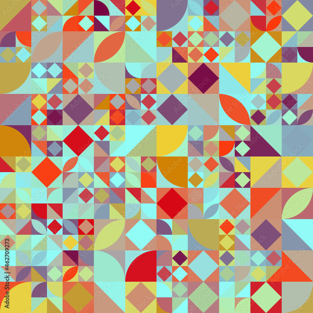 Patrón geométrico de formas variadas en colores otoñales Stock Vector ...