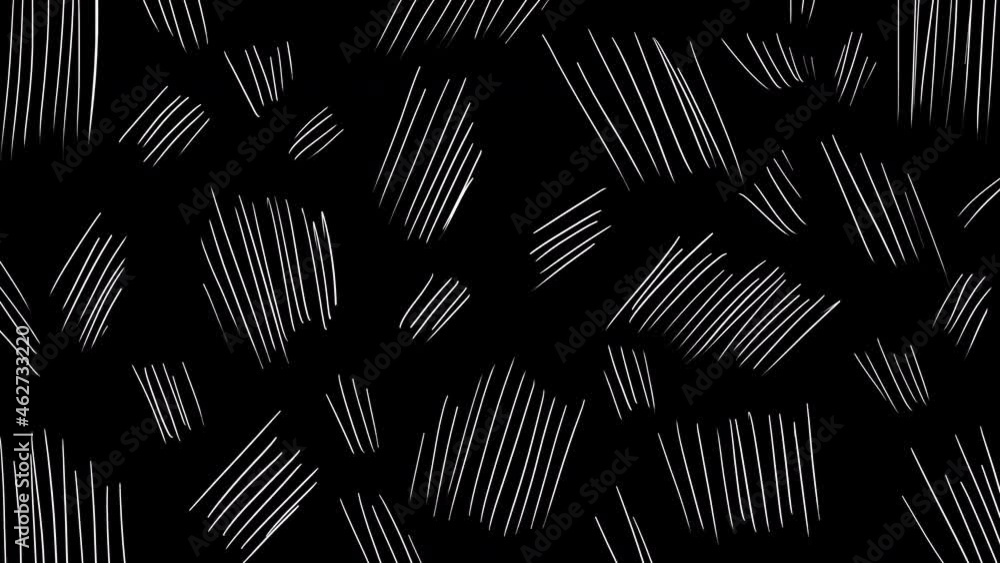 Shake motion background with white sketch strokes. 2D art effect in 4k ...
