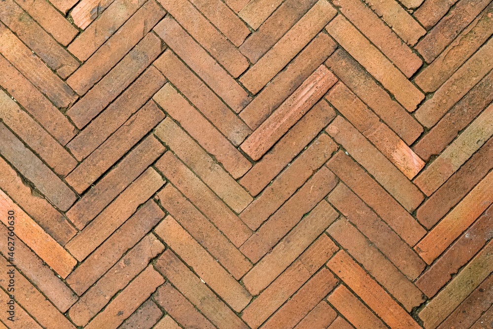 Brown brick floor texture background. Brickwork or stonework flooring ...