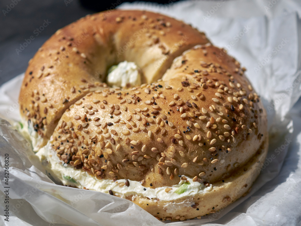 Everything Bagel With Cream Cheese