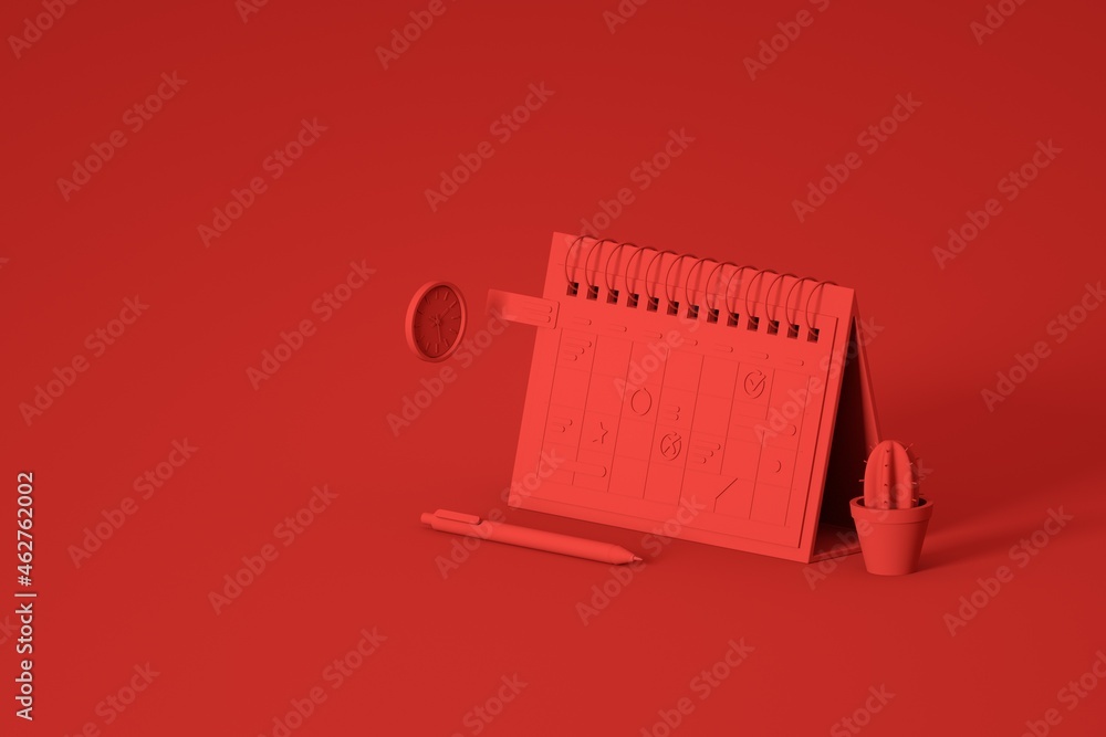 Isometric planning schedule and calendar concept. Time management ...