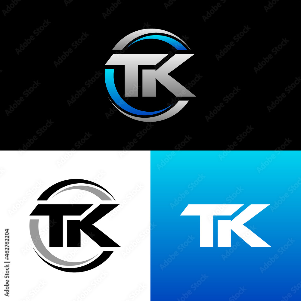 TK Letter Initial Logo Design Template Vector Illustration Stock Vector ...