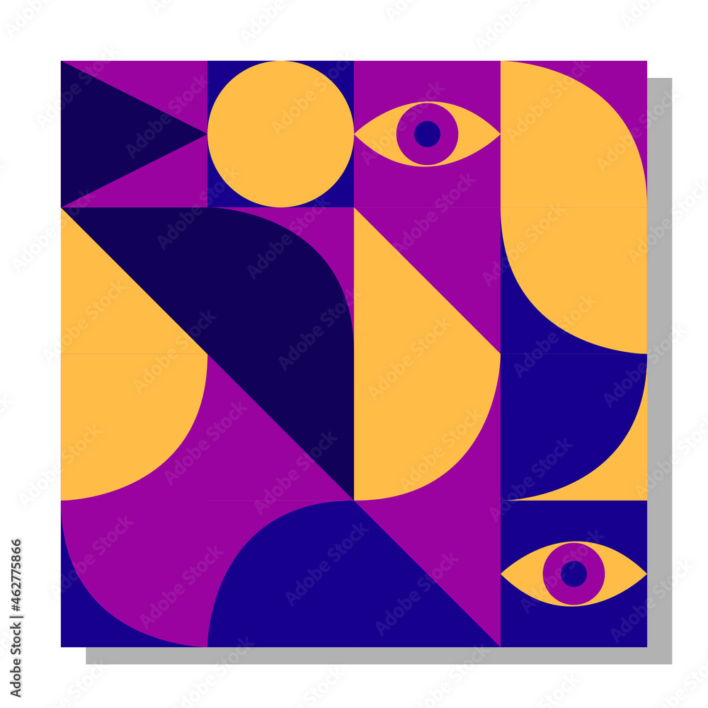 vector art geometric shape purple color combination, background ...
