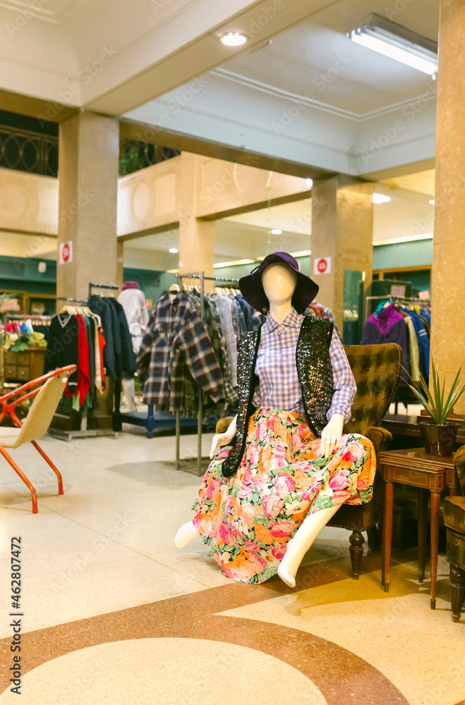 Interior of a vintage boutique Stock Photo | Adobe Stock