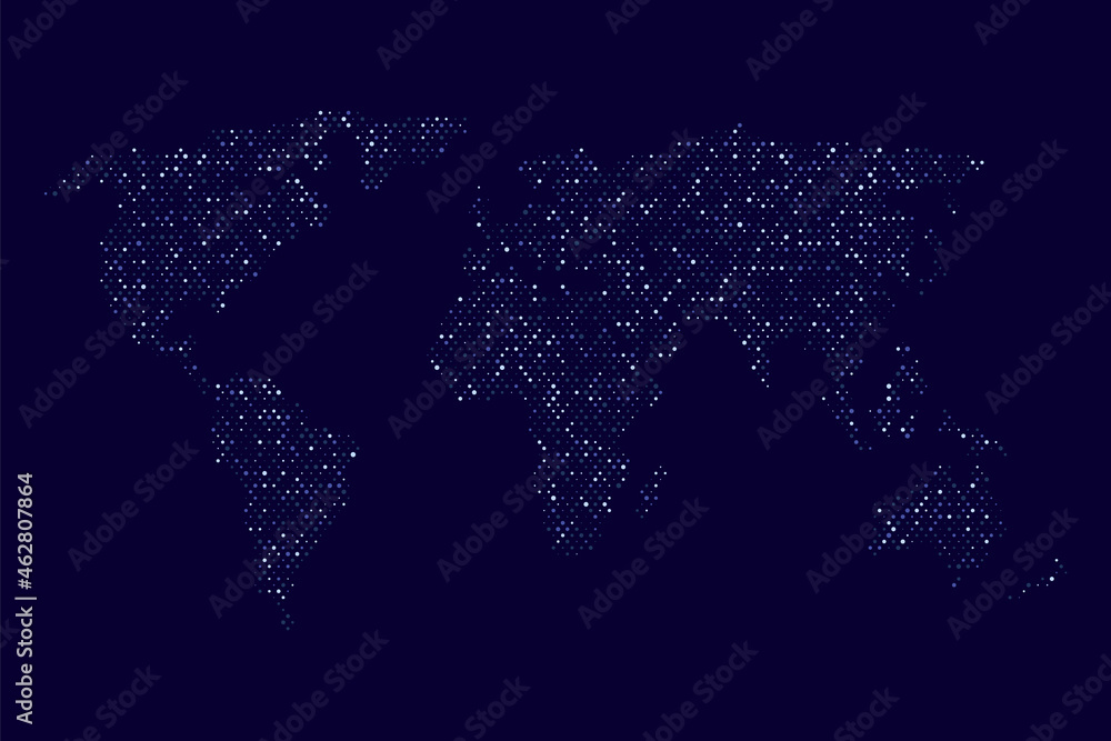 world map background for illustrations and maps, halftone map of the ...