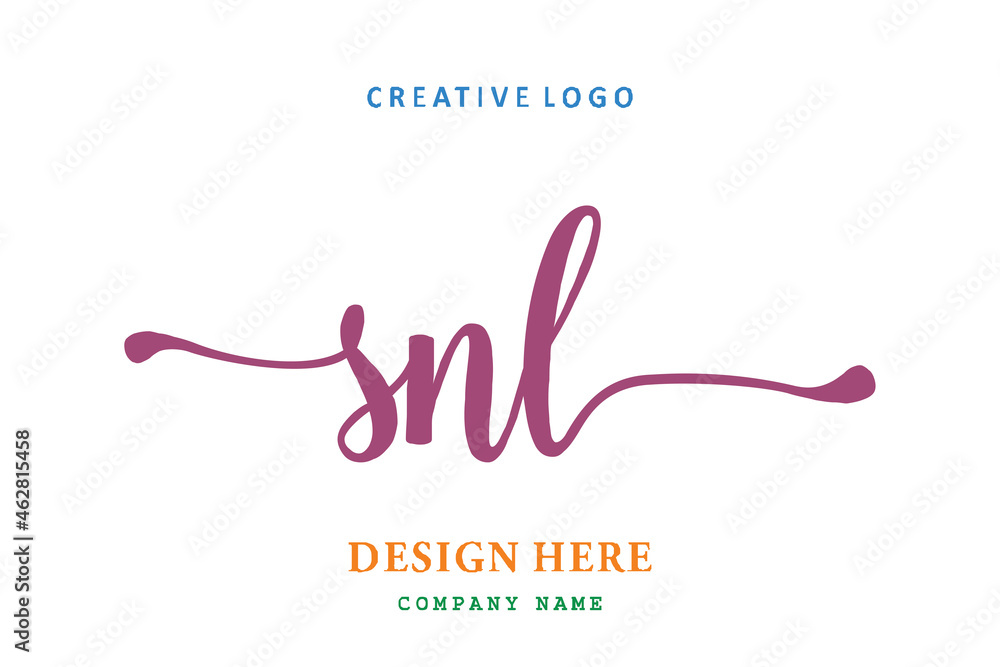 SNL lettering logo is simple, easy to understand and authoritative ...