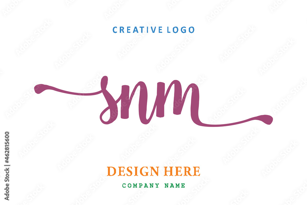 SNM lettering logo is simple, easy to understand and authoritative ...