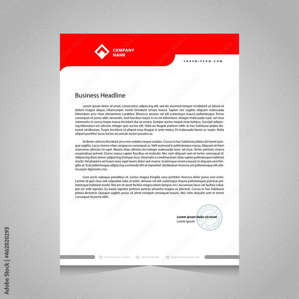 Business style letterhead design. Template letterhead design for ...