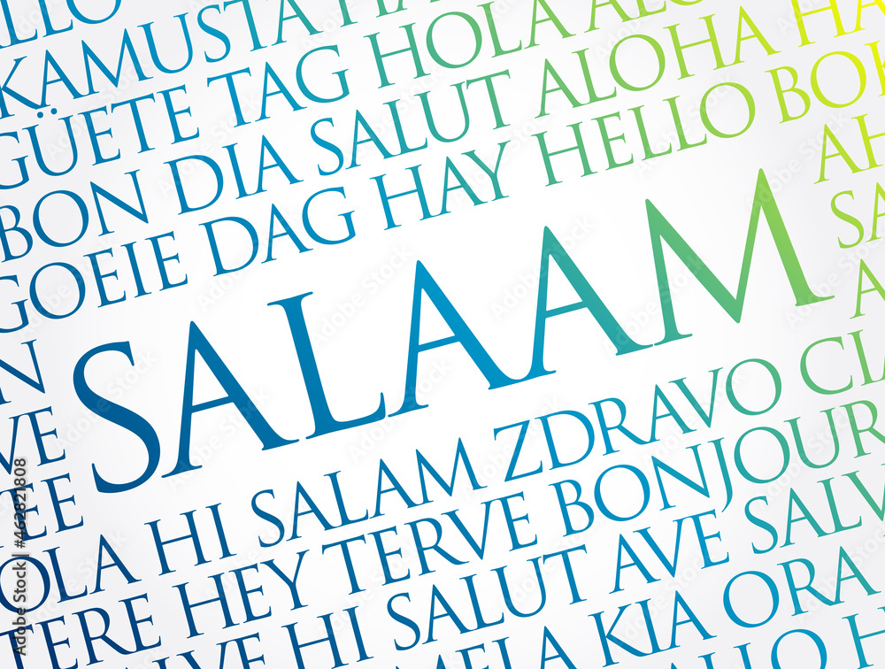 SALAAM (Hello Greeting in Persian,Farsi) word cloud in different ...