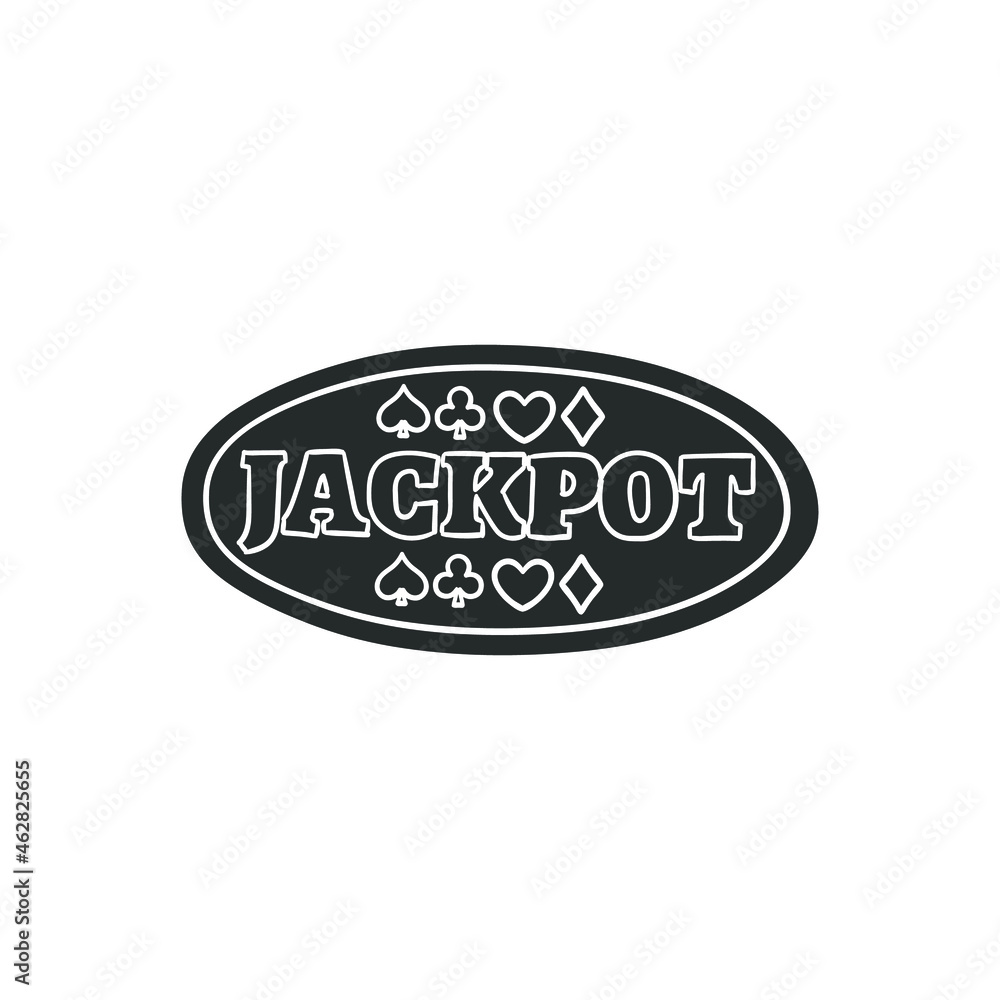Jackpot Icon Silhouette Illustration. Casino Gamble Vector Graphic ...