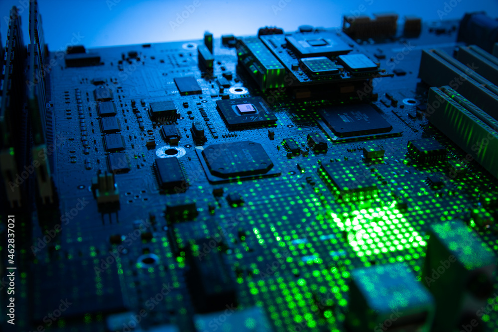 Chip circuit board Stock Photo | Adobe Stock