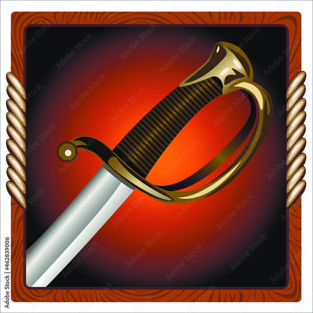 round icons for games with a pirate sword inside Stock Vector | Adobe Stock