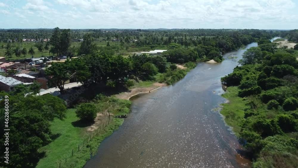conde, bahia, brazil - october 7, 2021: Aerial view of the dry bed of ...