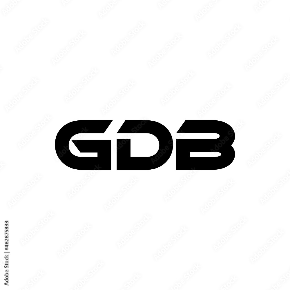 GDB letter logo design with white background in illustrator, vector ...