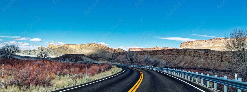 Drive Through Scenic Byway 12 in Utah, USA Through Canyons, National ...