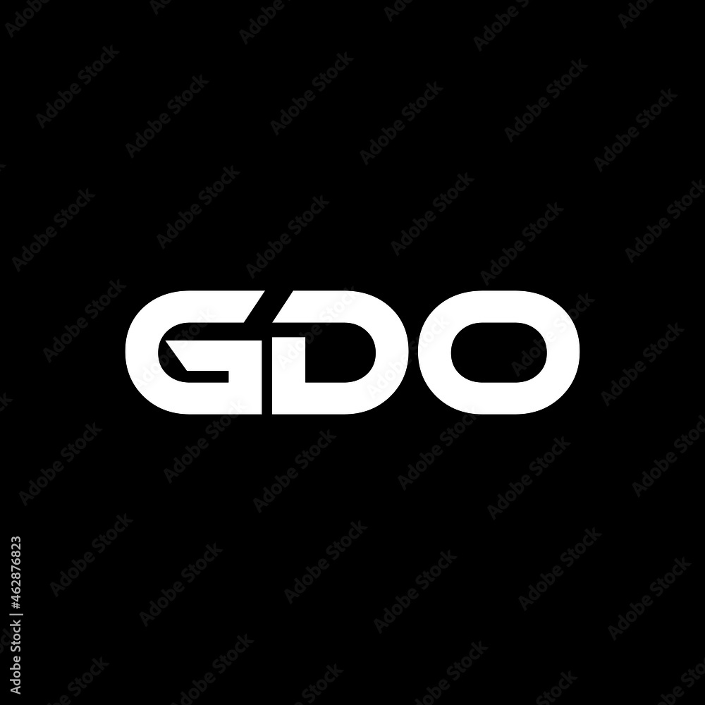 GDO letter logo design with black background in illustrator, vector ...