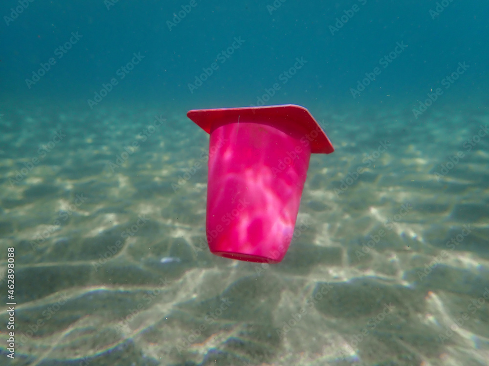 Pollution of environment with plastic garbage, throwing waste in nature ...